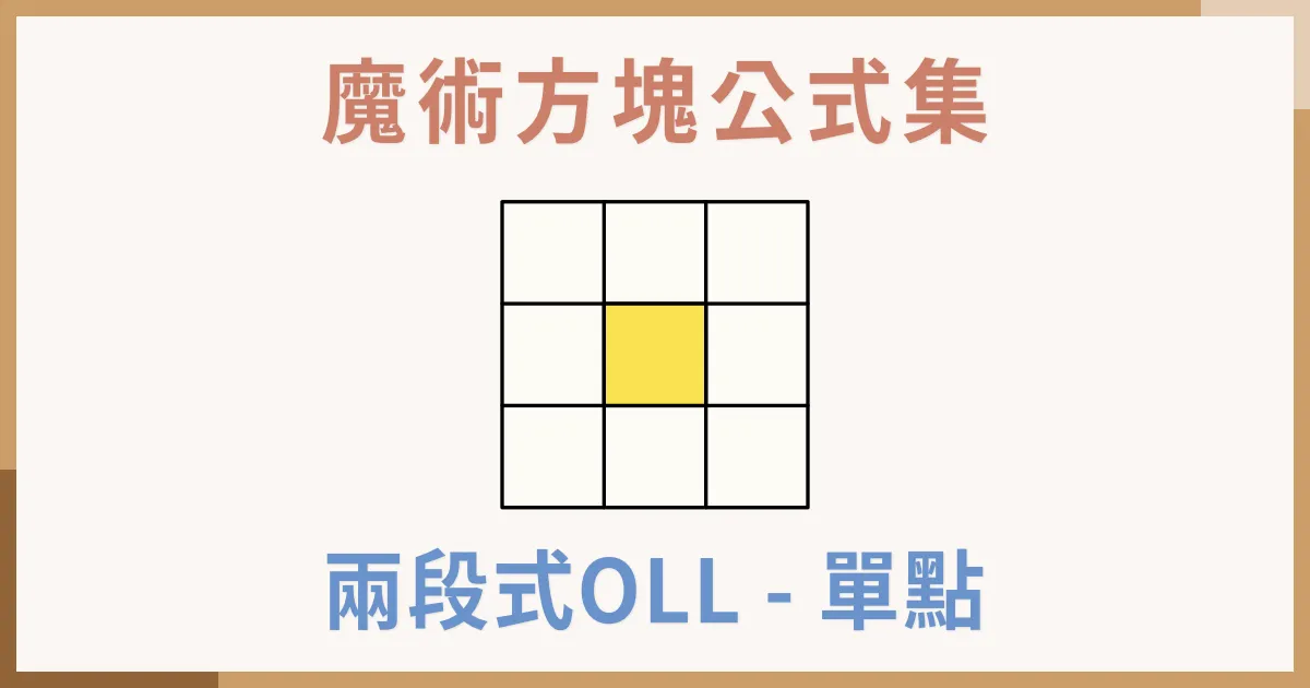 兩段式 OLL - 第一段邊塊：03 單點 - 一小時學盲解